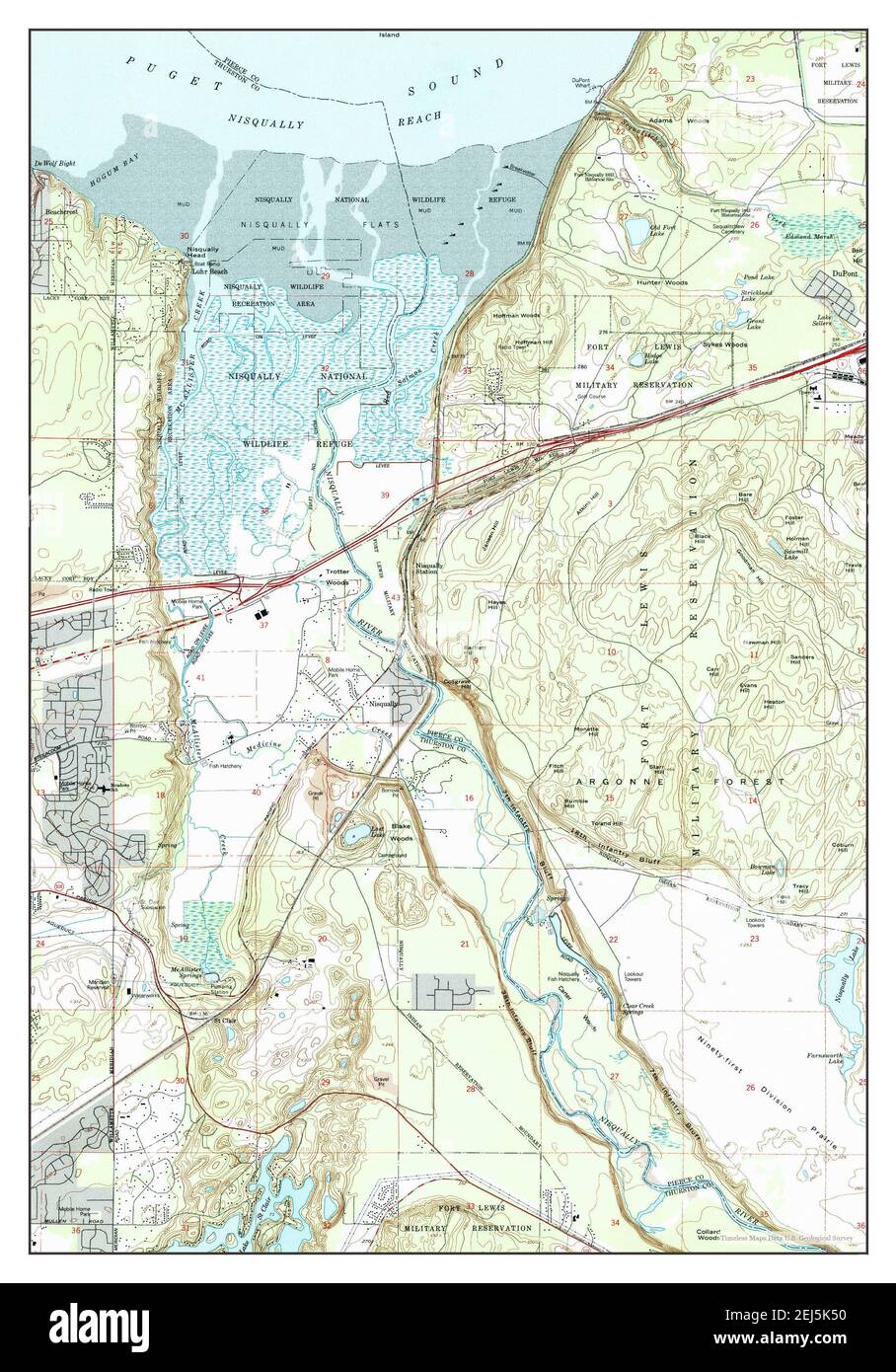 Nisqually, Washington, map 1959, 1:24000, United States of America by ...