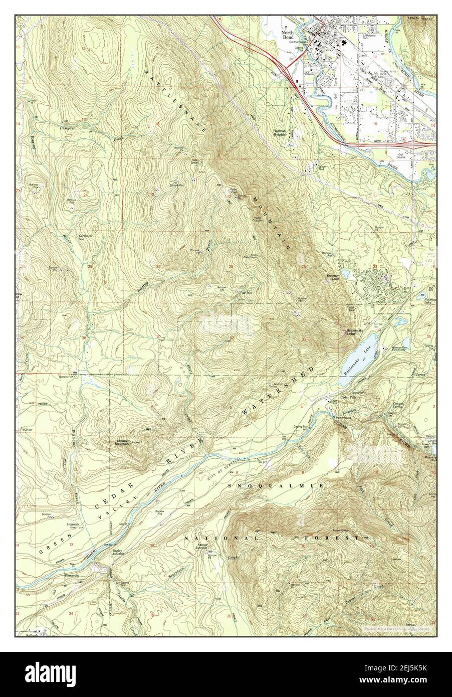 Map of north bend Cut Out Stock Images & Pictures - Alamy