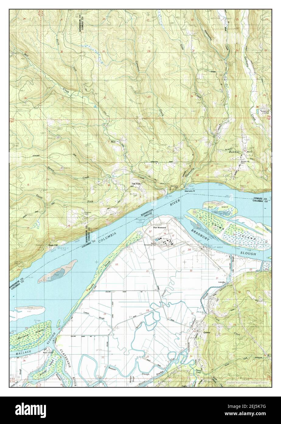 Oak Point, Washington, map 1985, 1:24000, United States of America by ...