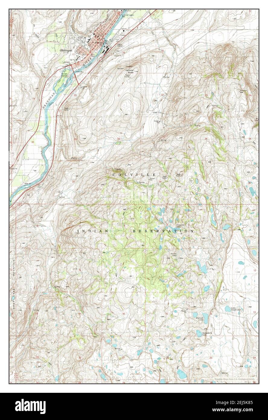 Map of okanogan hi-res stock photography and images - Alamy