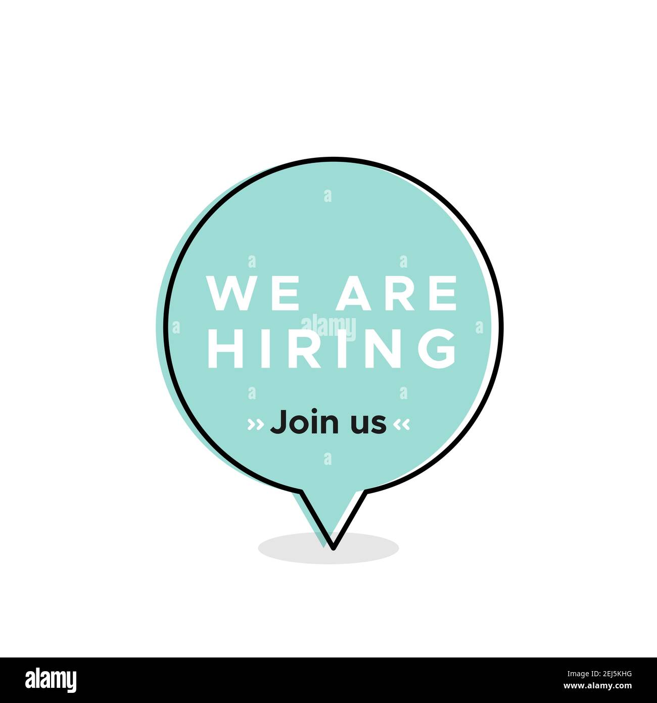 We are hiring. Speech bubble with message. Concept of recruitment ...