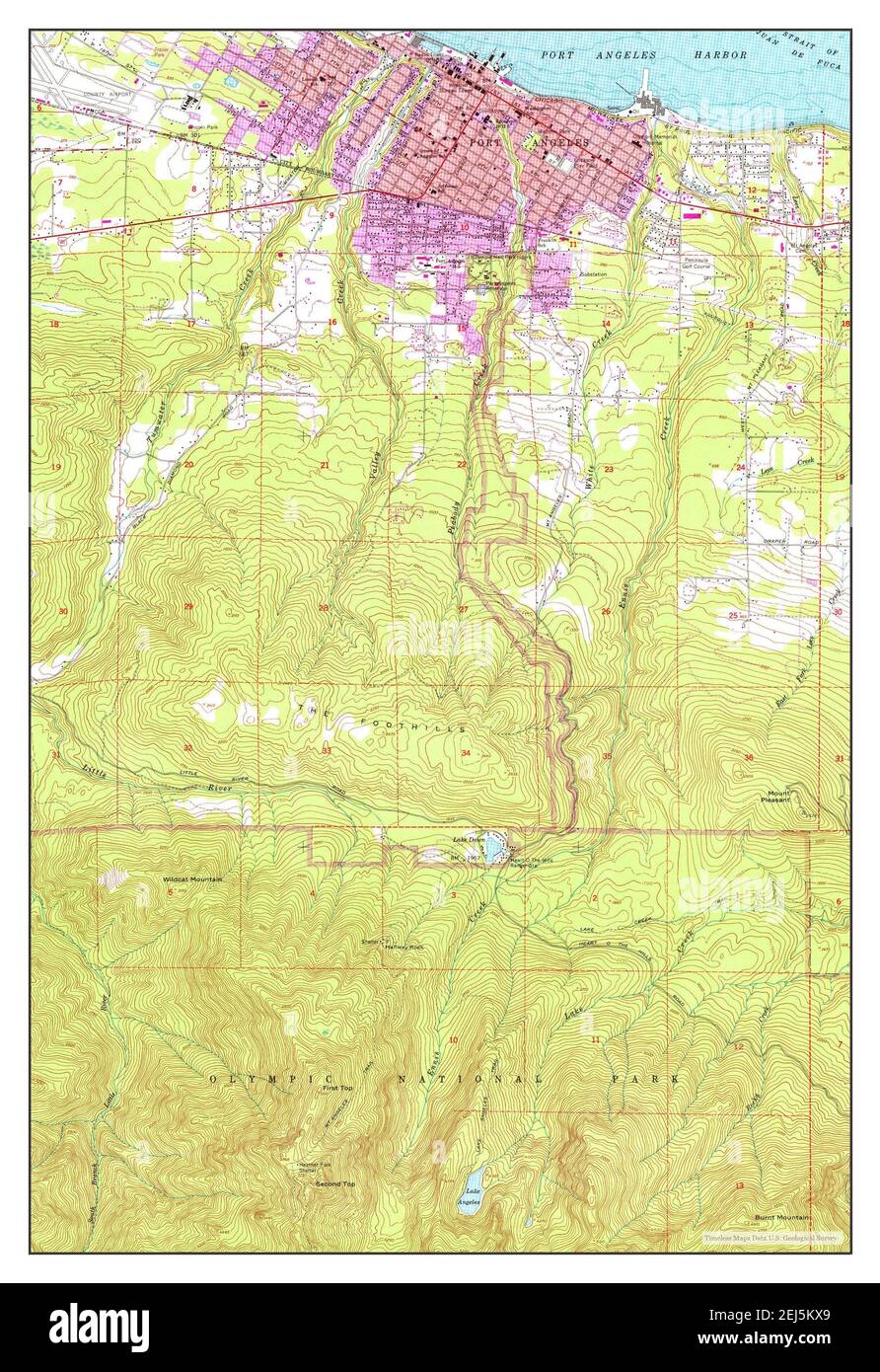 Port angeles washington map High Resolution Stock Photography and ...
