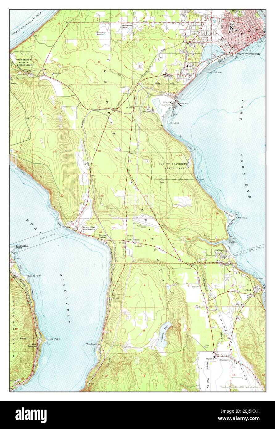 Port Townsend South, Washington, map 1953, 1:24000, United States of ...