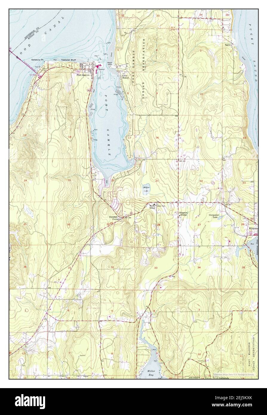 Port Gamble, Washington, map 1953, 1:24000, United States of America by ...