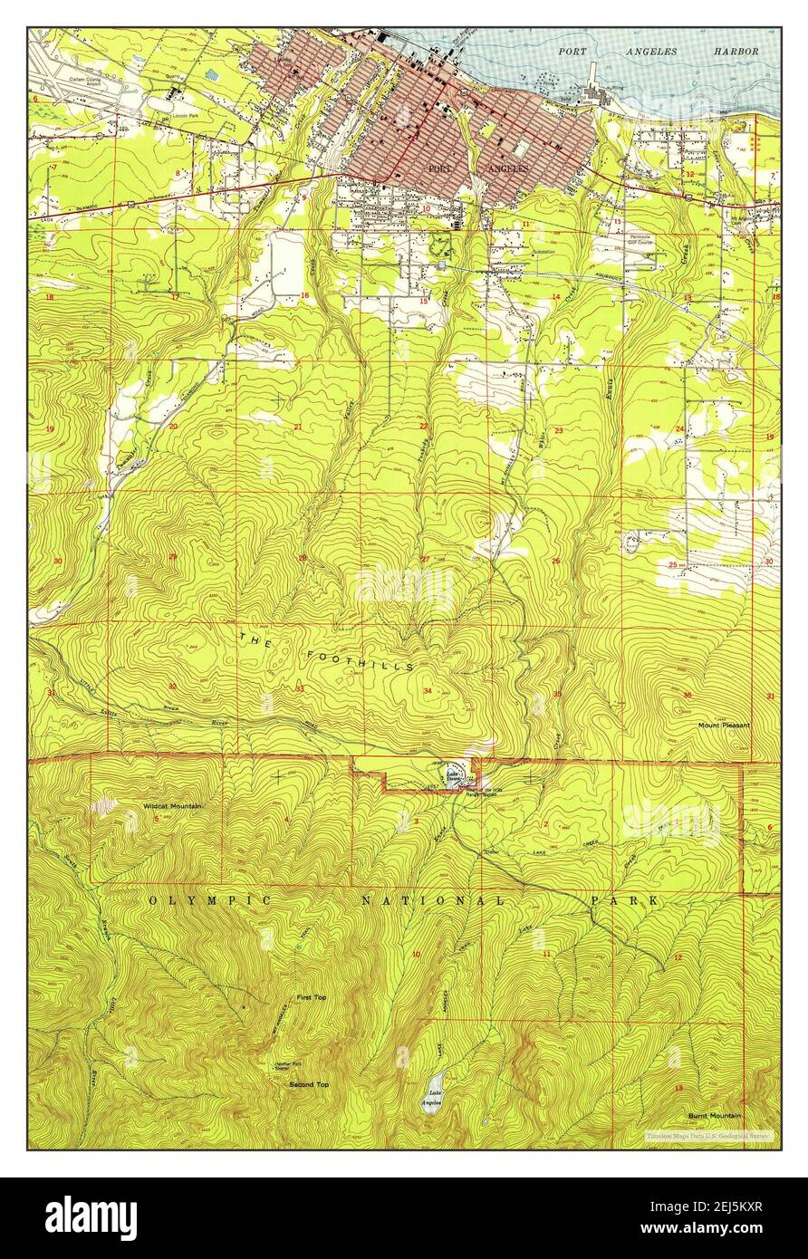 Map of port angeles hi-res stock photography and images - Alamy