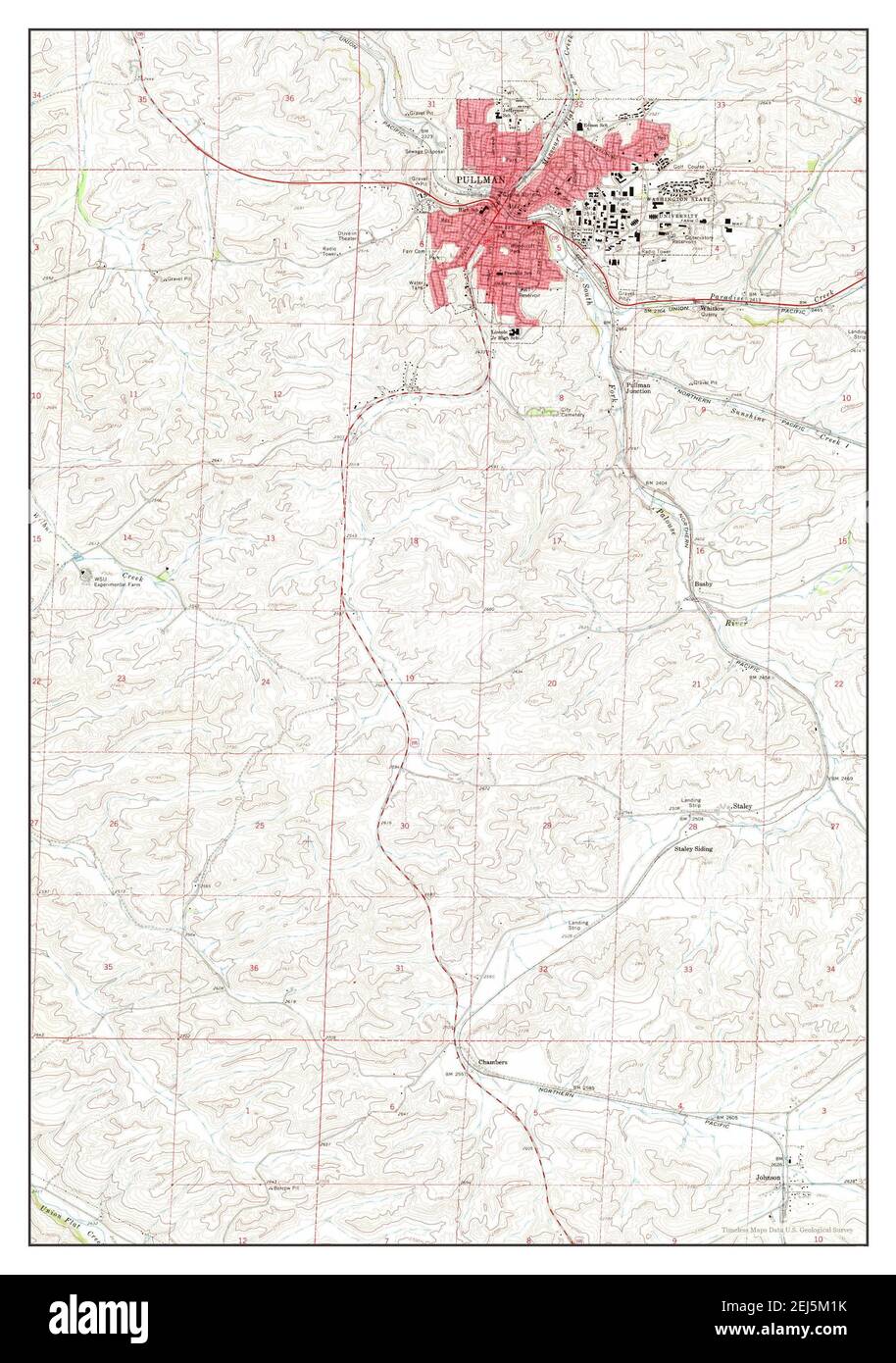 Map of pullman hi-res stock photography and images - Alamy