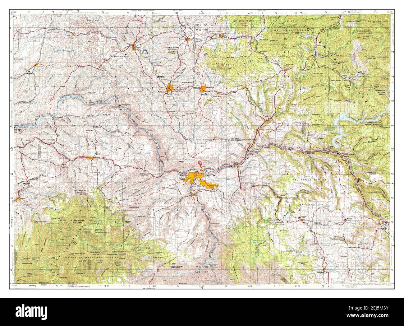 Pullman, Washington, map 1955, 1:250000, United States of America by ... Pullman, Washington, map 1955, 1:250000, United States of America by ...