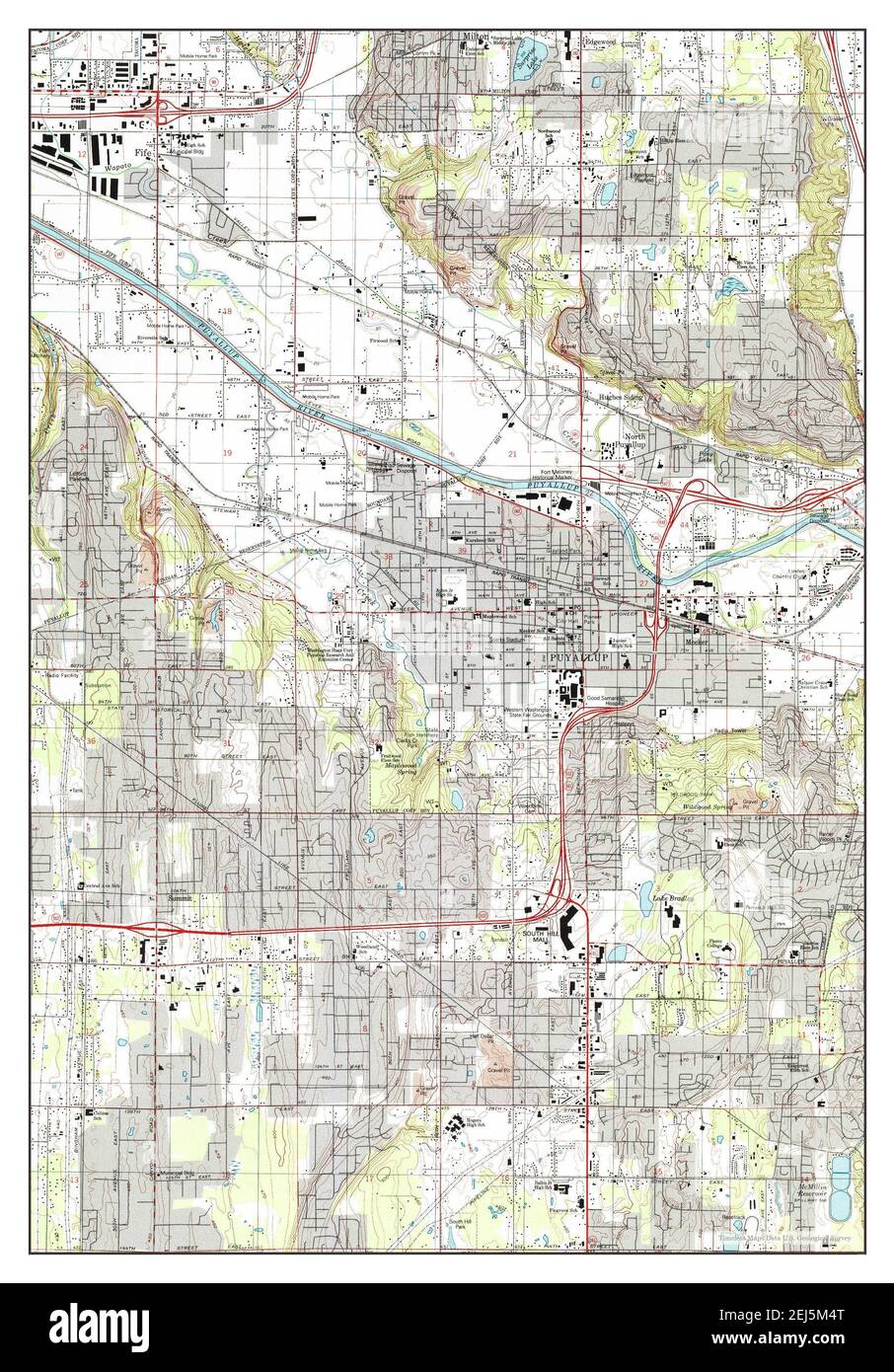 Map of puyallup hi-res stock photography and images - Alamy