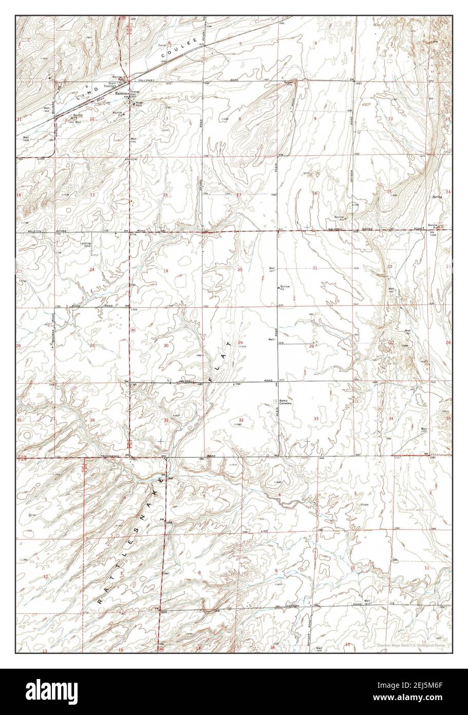 Map of ralston washington Cut Out Stock Images & Pictures - Alamy