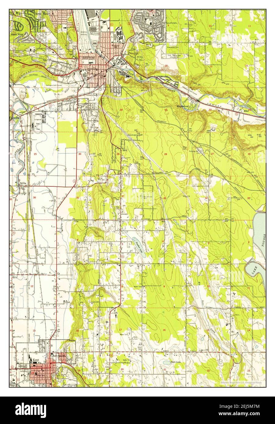 Renton map hi-res stock photography and images - Alamy