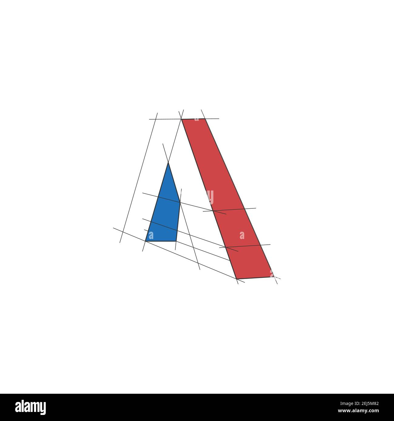 Initial letter A Realty architecture grid line house logo vector image ...