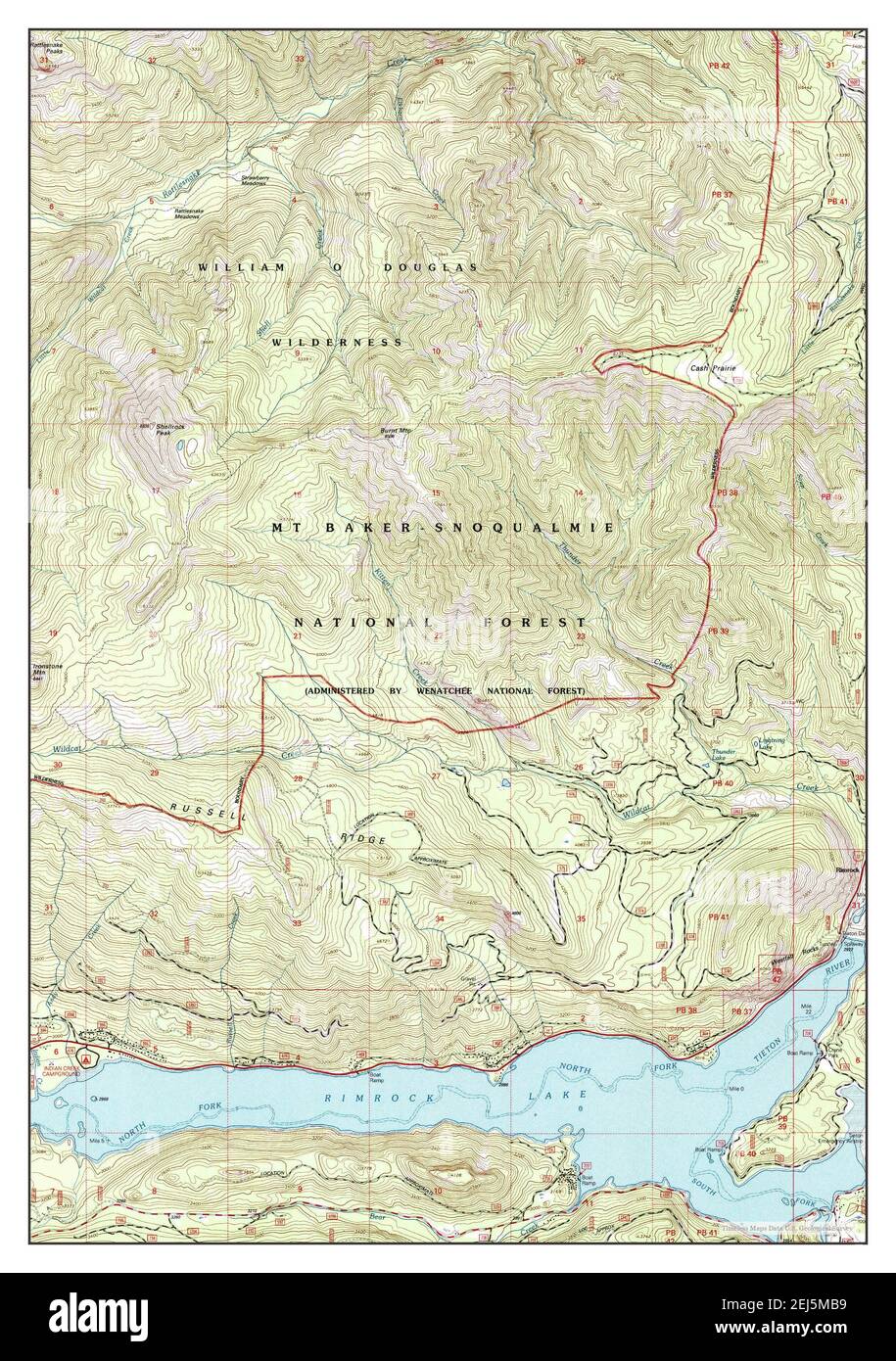 Rimrock Lake, Washington, map 2000, 1:24000, United States of America ...