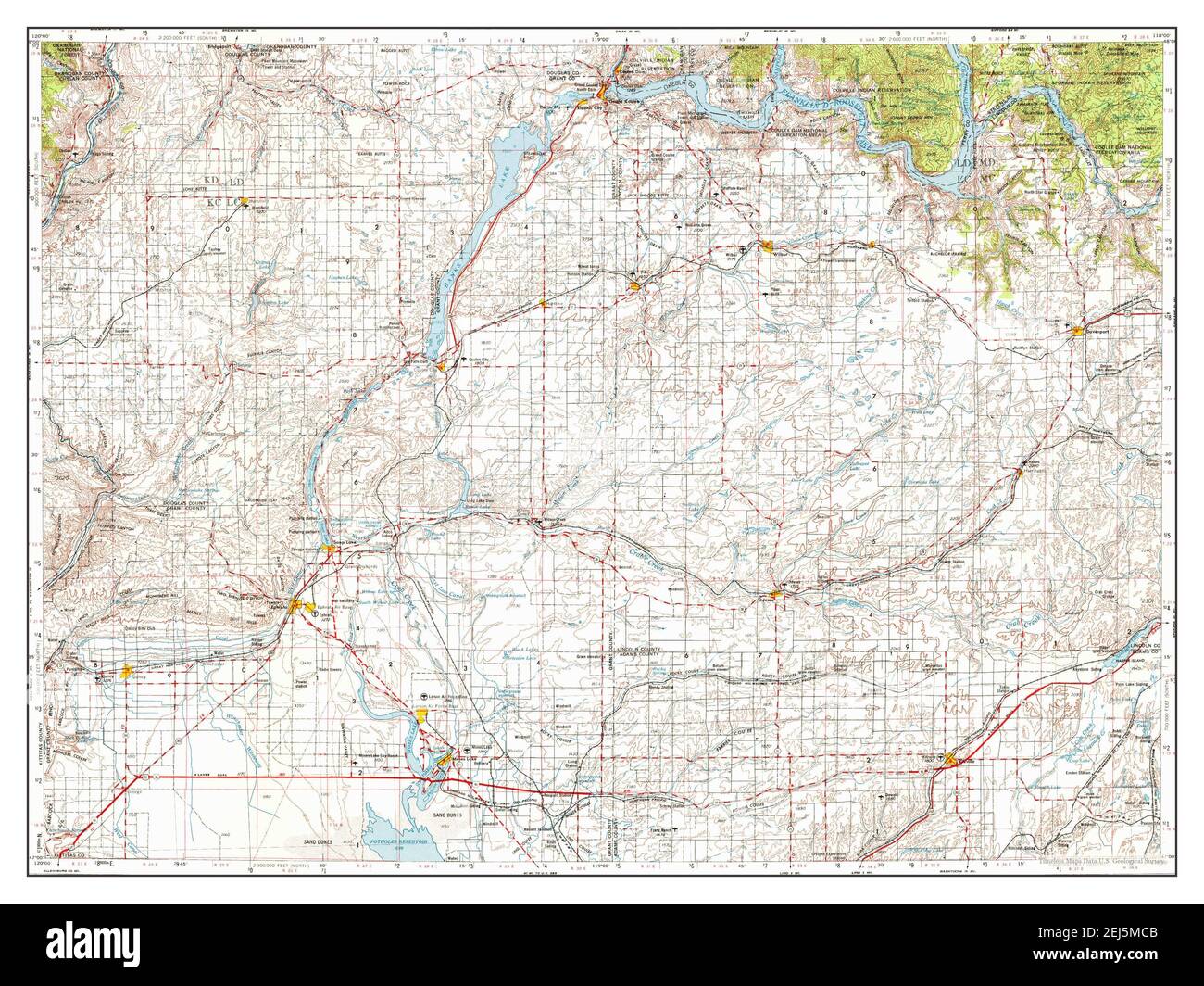Map of ritzville Cut Out Stock Images & Pictures - Alamy