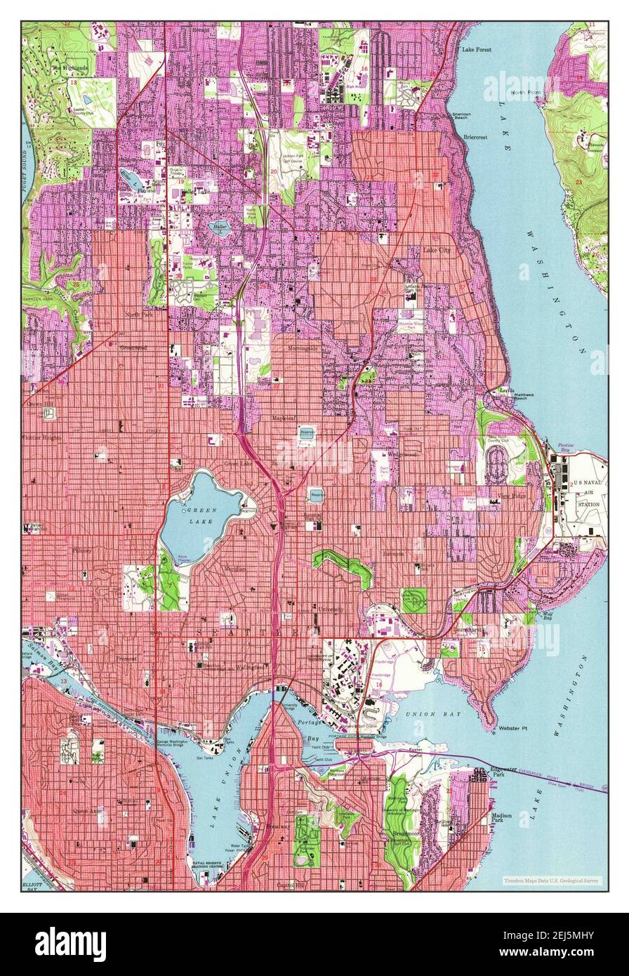 Seattle North, Washington, map 1949, 1:24000, United States of America ...