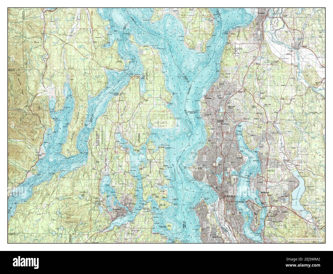 Nasa Topographical Map Seattle