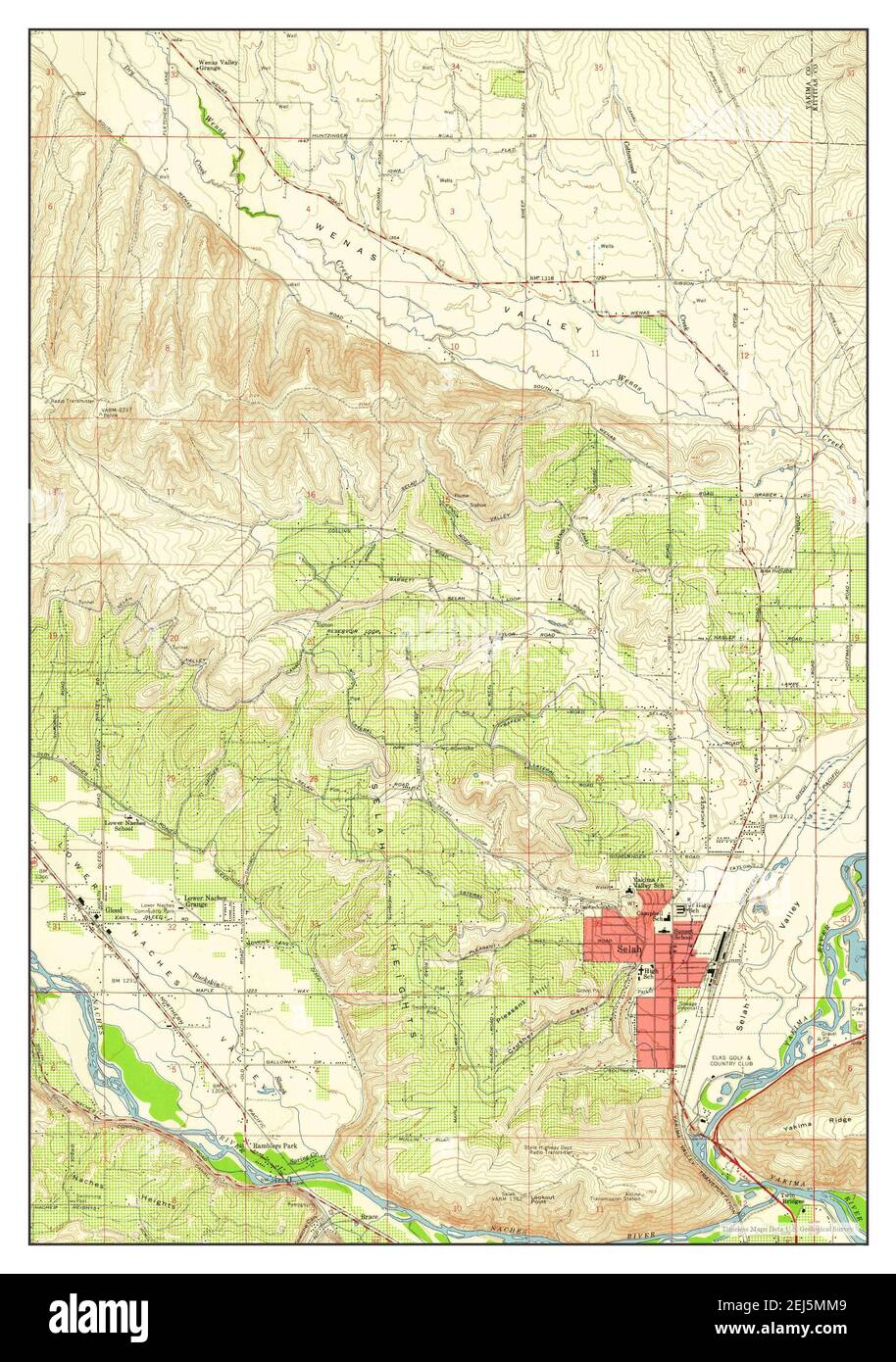 Selah, Washington, map 1958, 1:24000, United States of America by ...