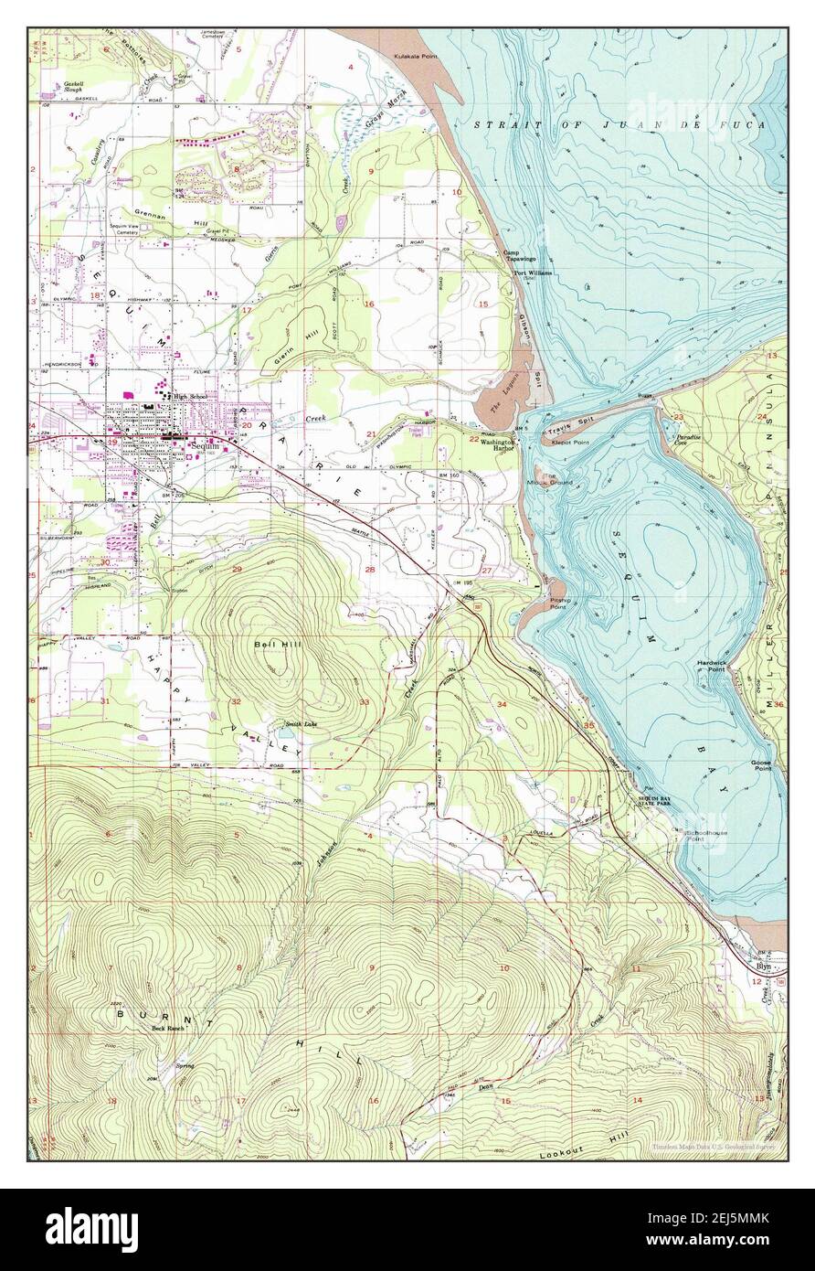 Map of sequim Cut Out Stock Images & Pictures - Alamy