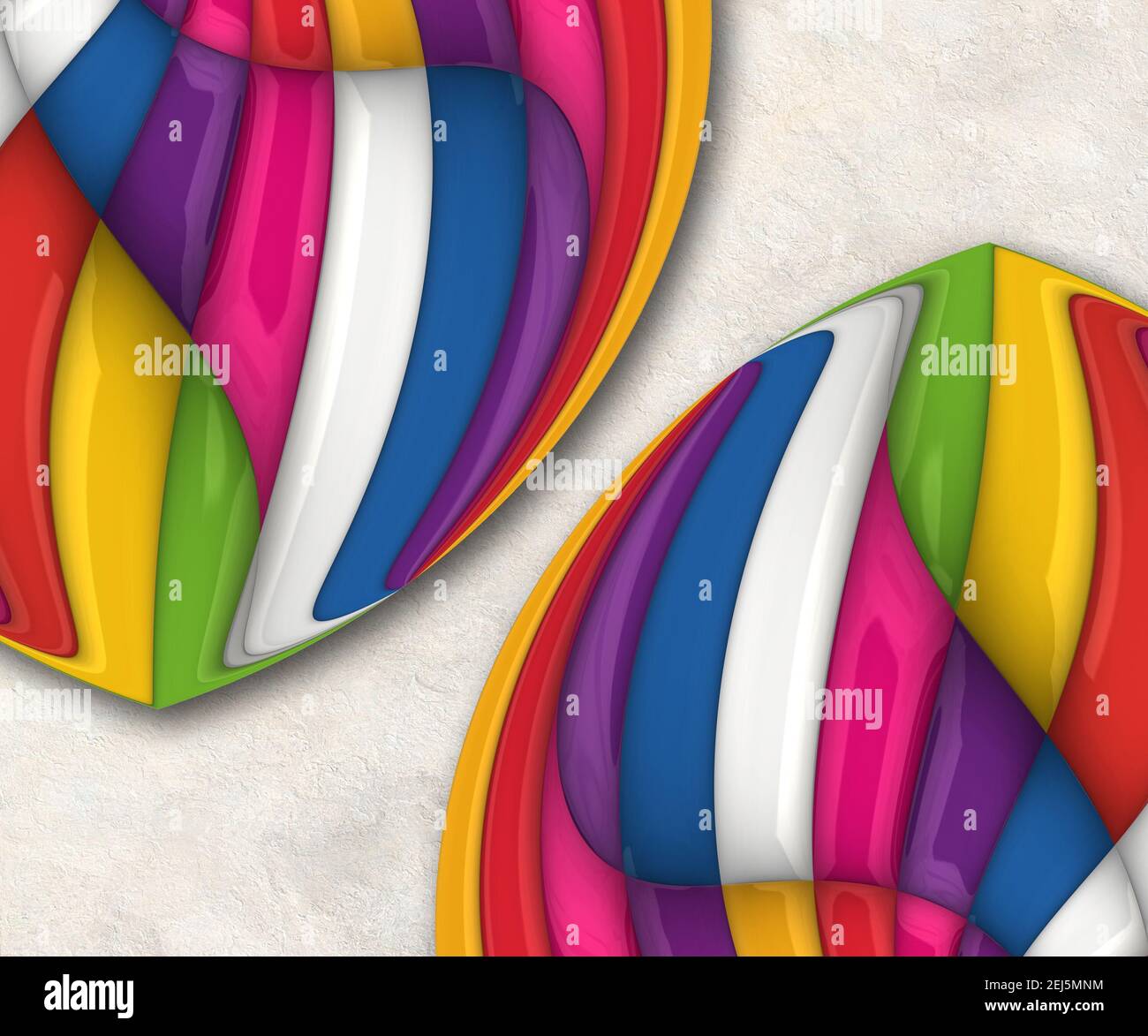 3D render background template with colorful puff pixels mosaic ...