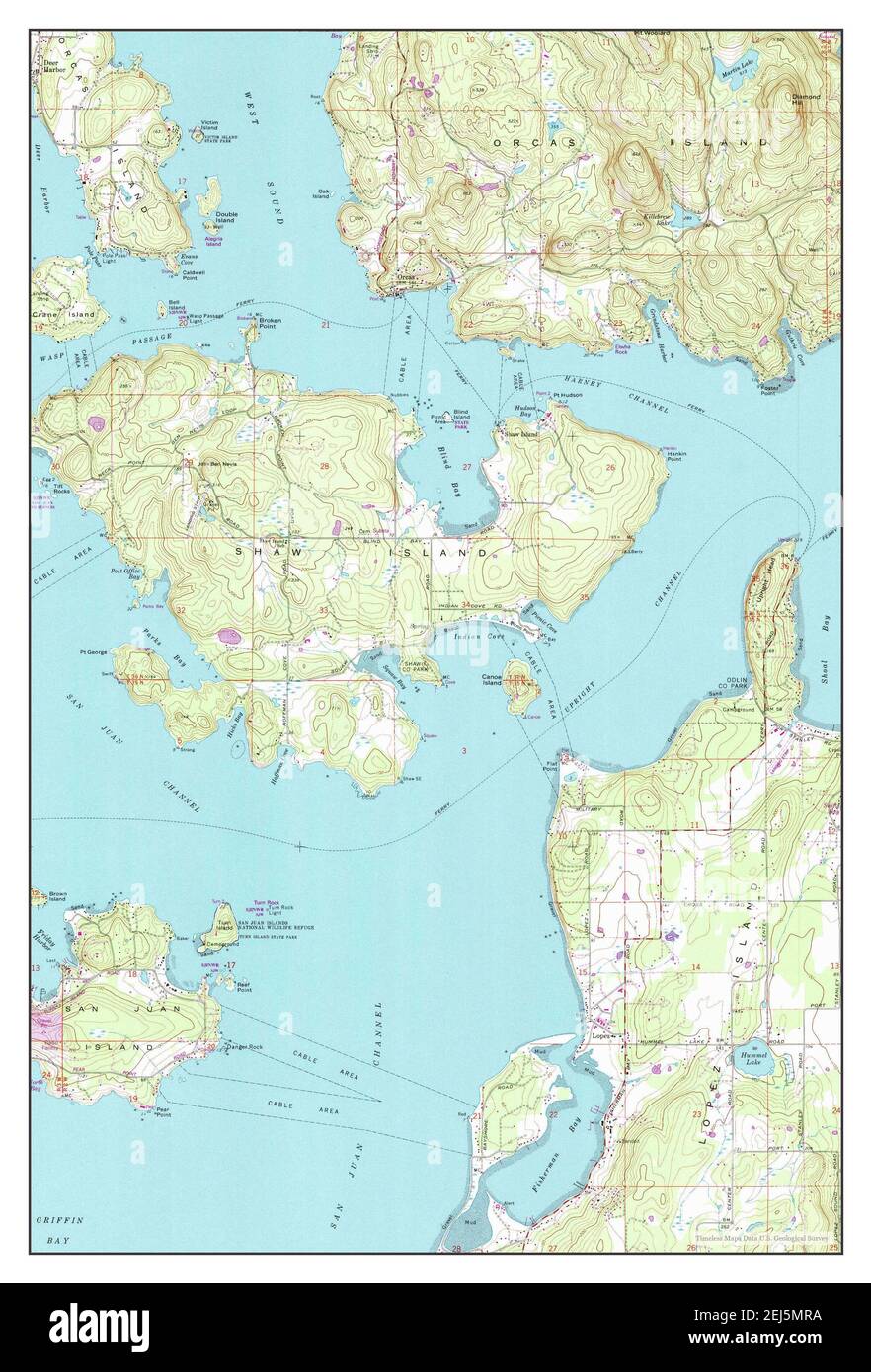 Shaw Island, Washington, map 1973, 1:24000, United States of America by ...