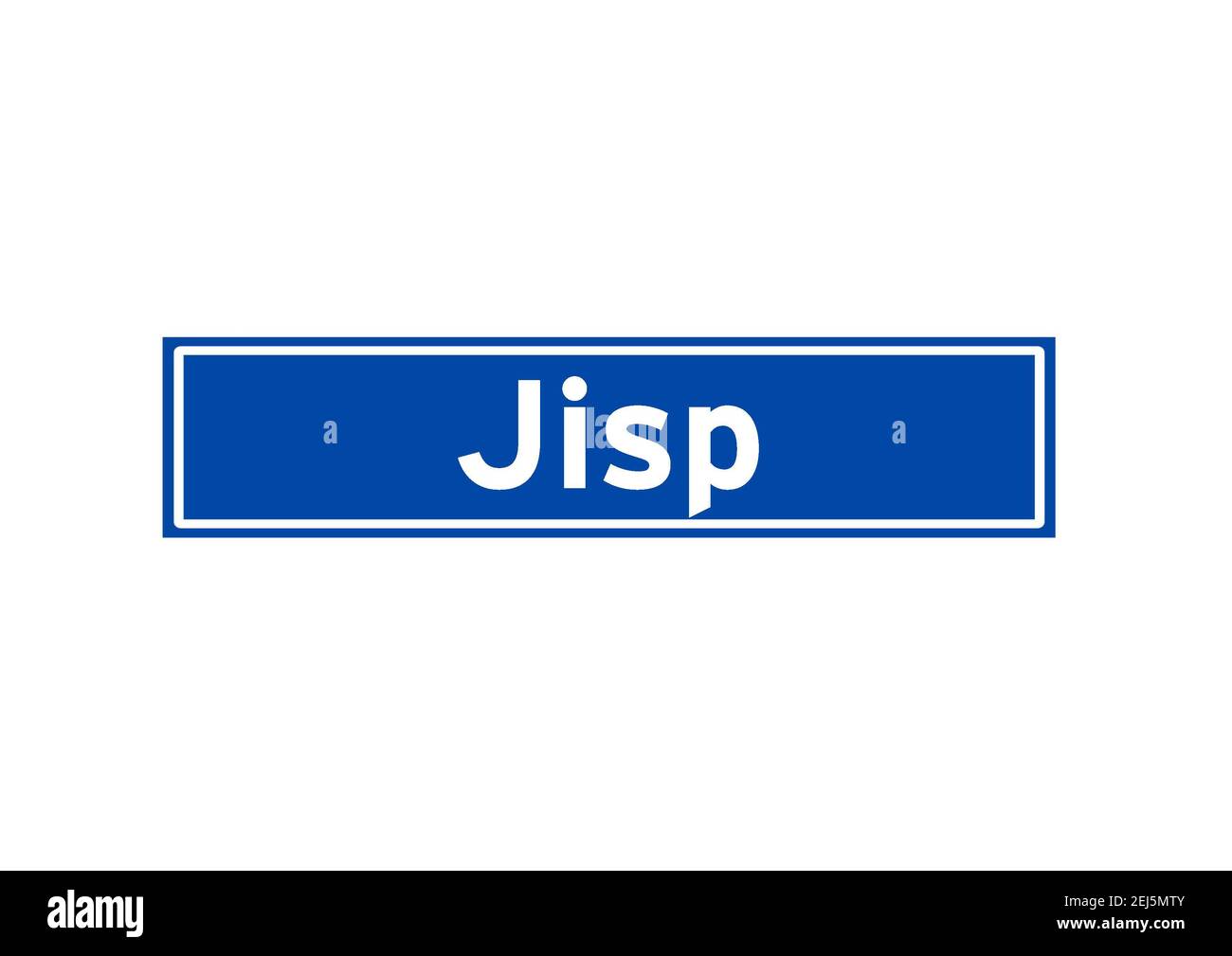Jisp isolated Dutch place name sign. City sign from the Netherlands ...