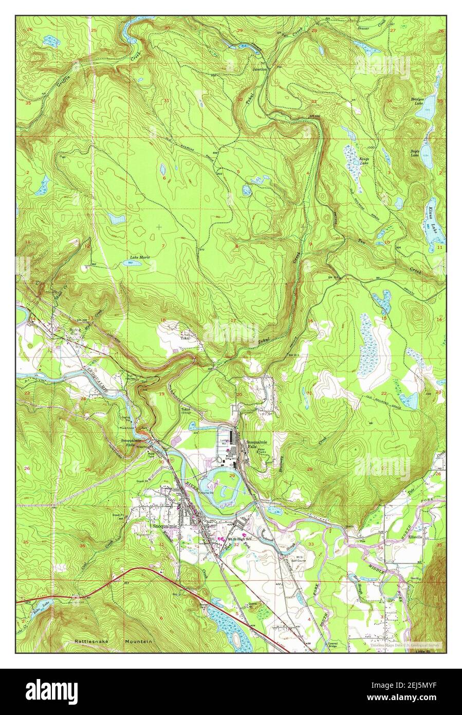Snoqualmie, Washington, map 1953, 1:24000, United States of America by ...
