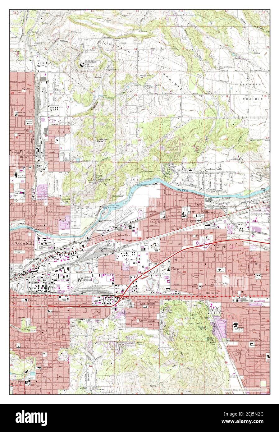Spokane washington map Cut Out Stock Images & Pictures - Alamy