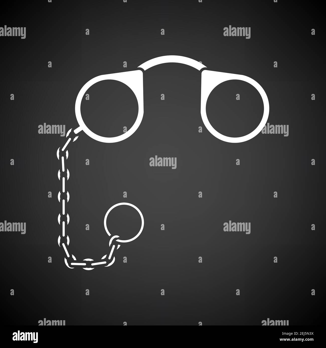 Pince-Nez Icon. White on Black Background. Vector Illustration Stock ...