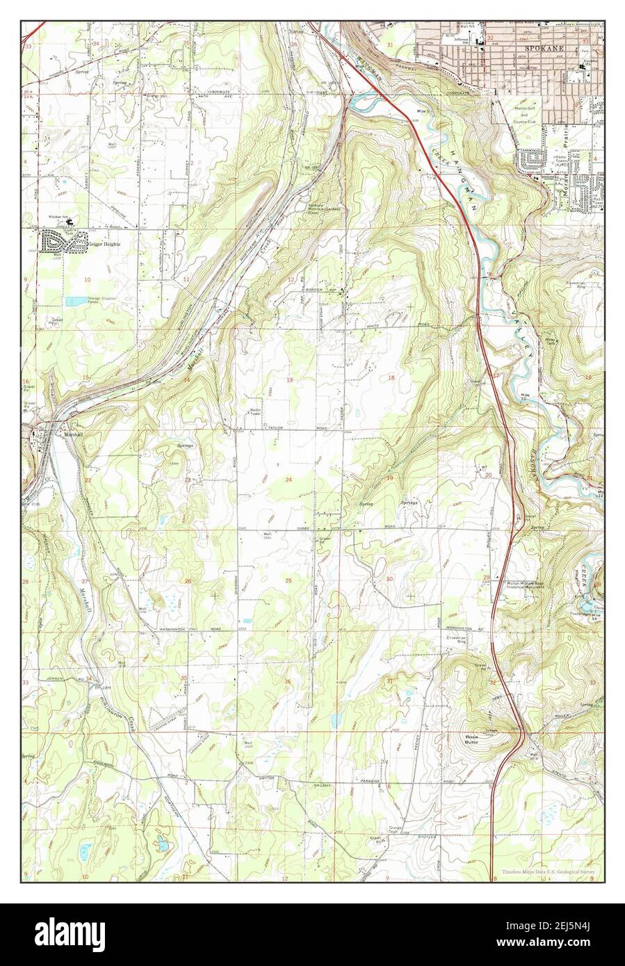 Spokane washington state map hi-res stock photography and images - Alamy