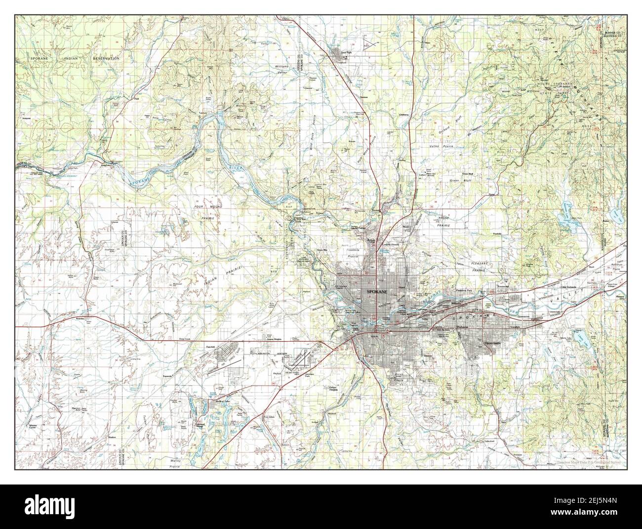 Spokane washington state map hi-res stock photography and images - Alamy