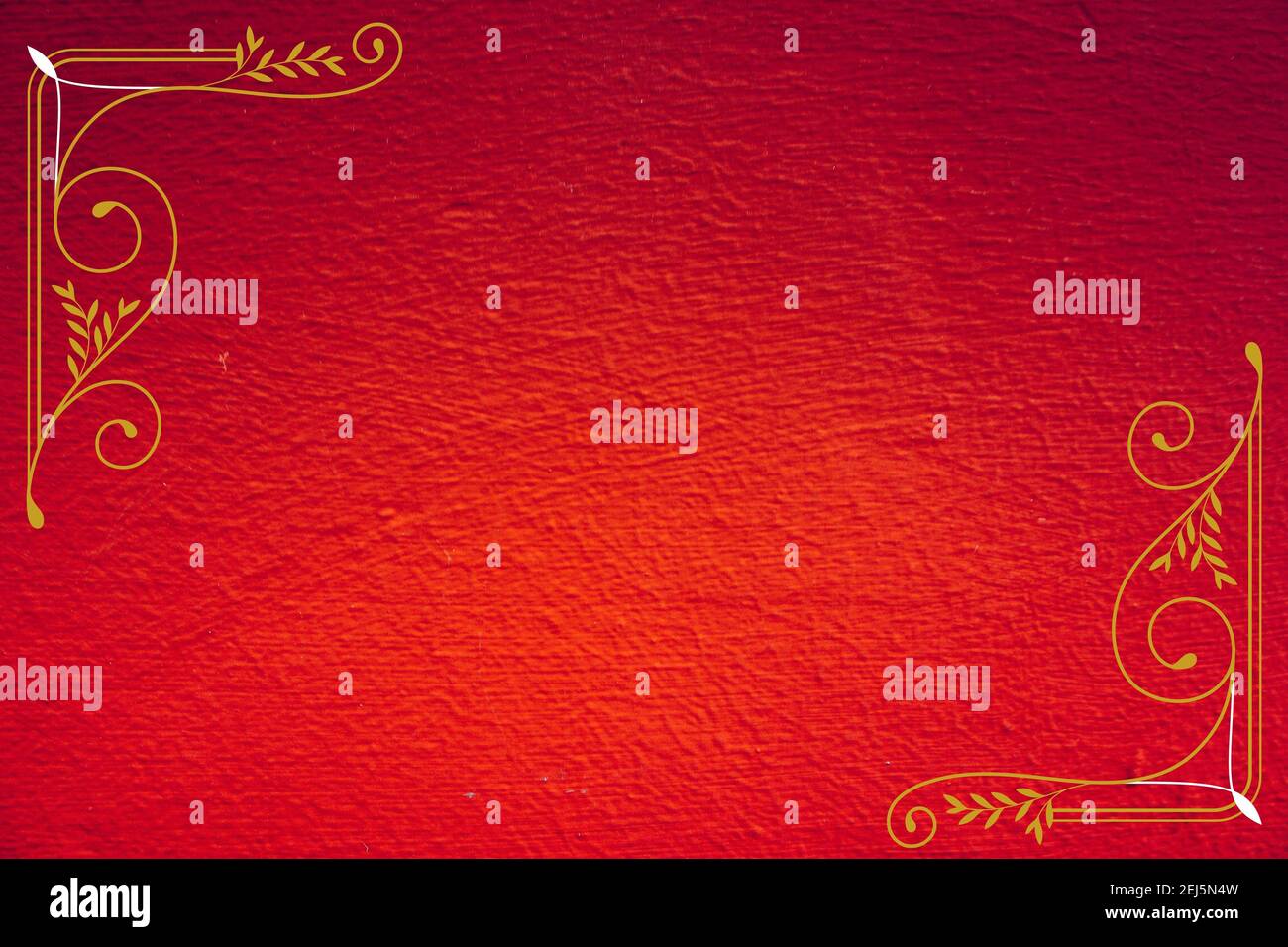 Elegant golden frame banner with red background, Luxury floral ...