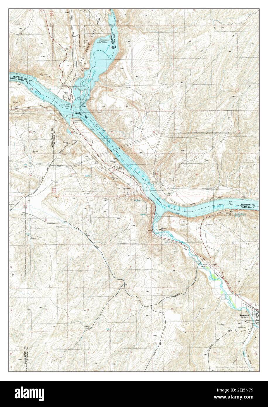 Map of starbuck washington hi-res stock photography and images - Alamy