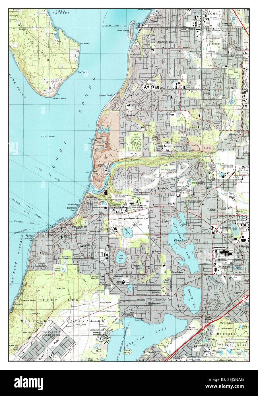 Steilacoom, Washington, map 1997, 1:24000, United States of America by ...