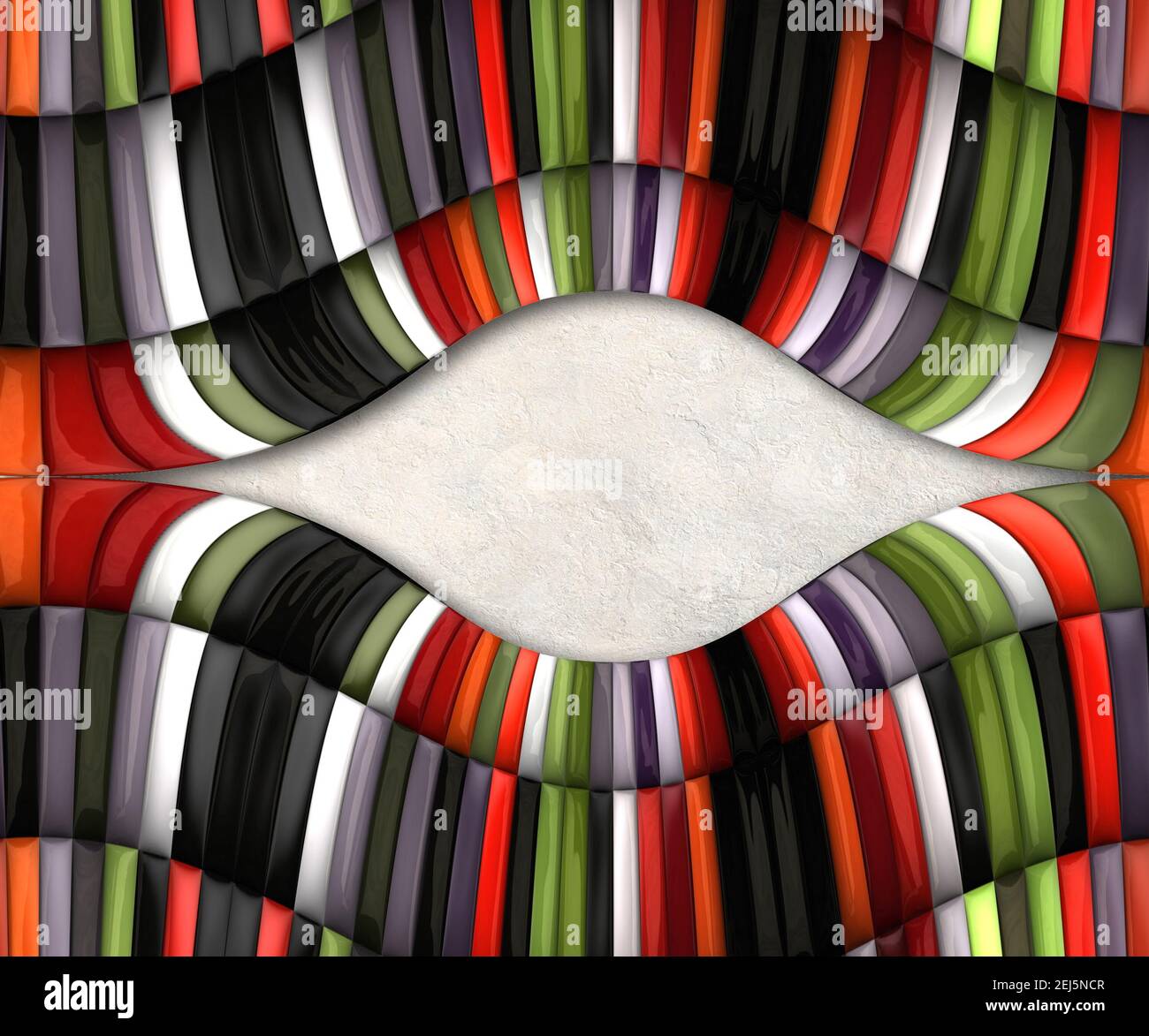 3D render background template with colorful puff pixels mosaic ...