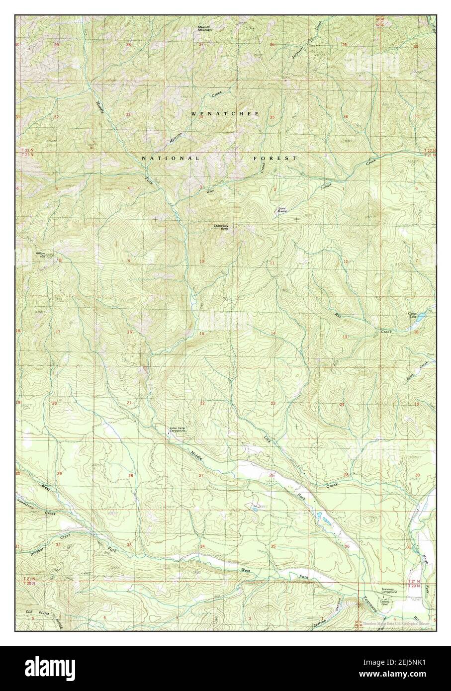 Teanaway, Washington, map 1989, 1:24000, United States of America by ...