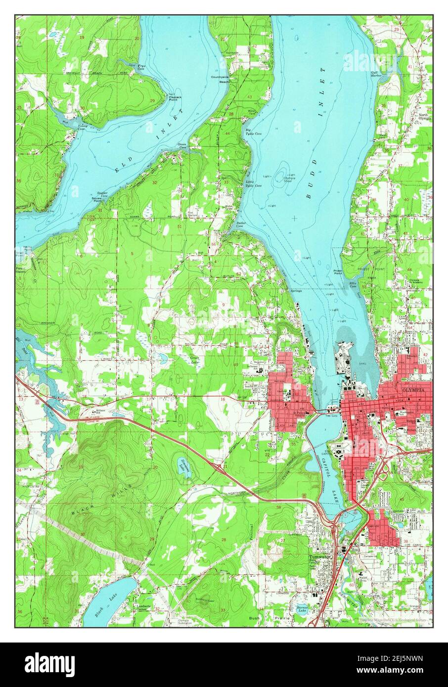 Map of tumwater hi-res stock photography and images - Alamy