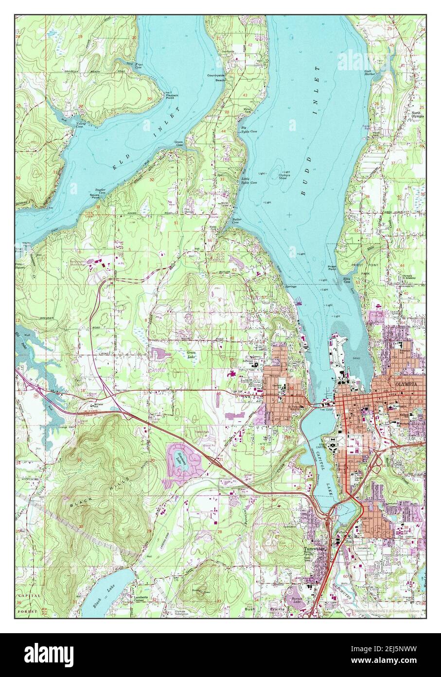 Tumwater washington state map hi-res stock photography and images - Alamy