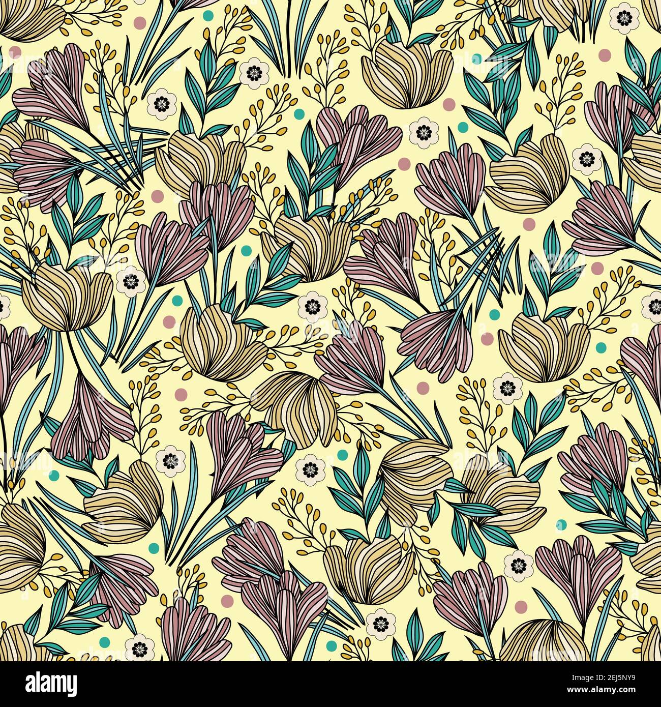 Beige flower patterns hi-res stock photography and images - Alamy