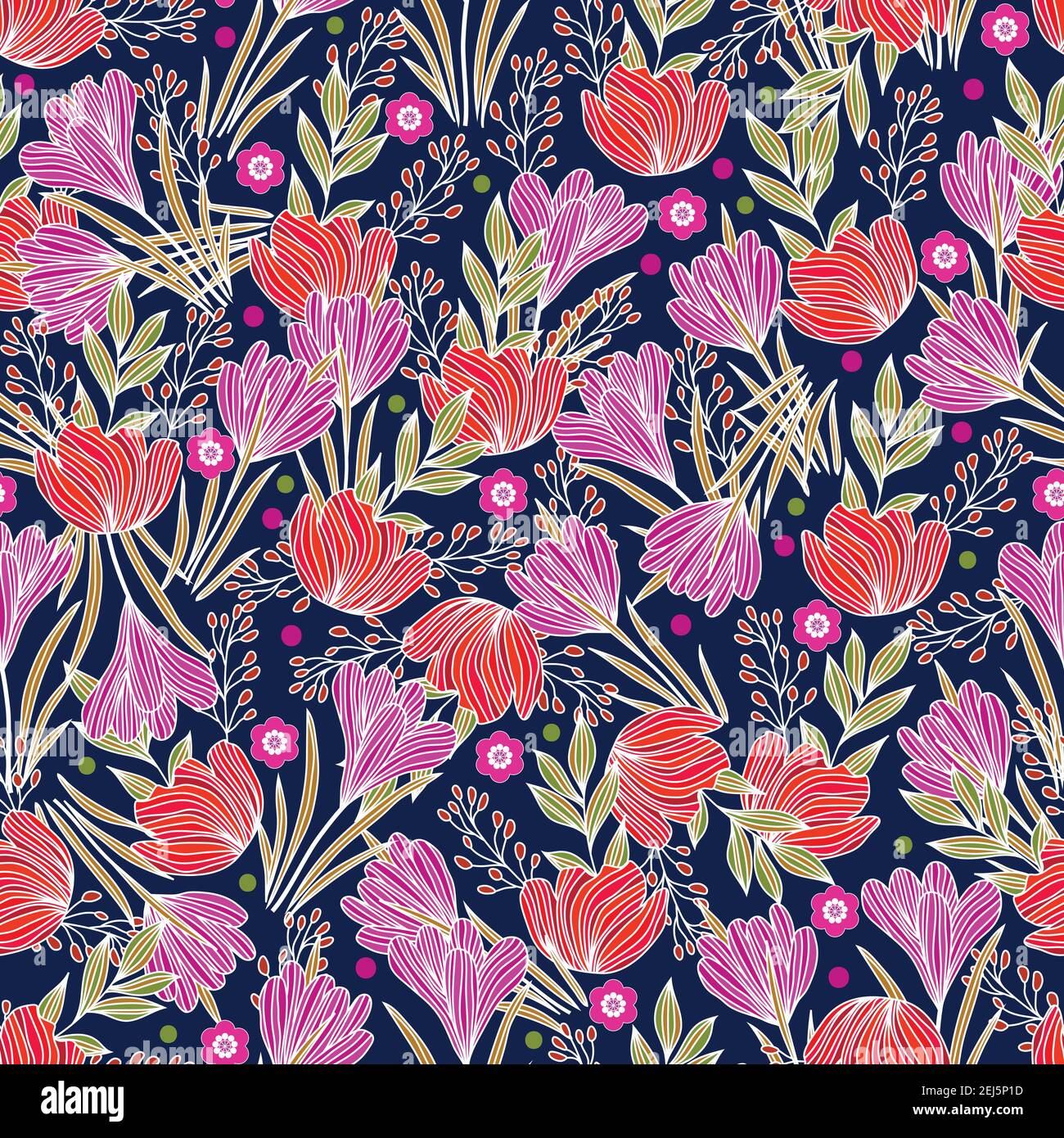 Blue flower patterns on Stock Vector Images - Alamy