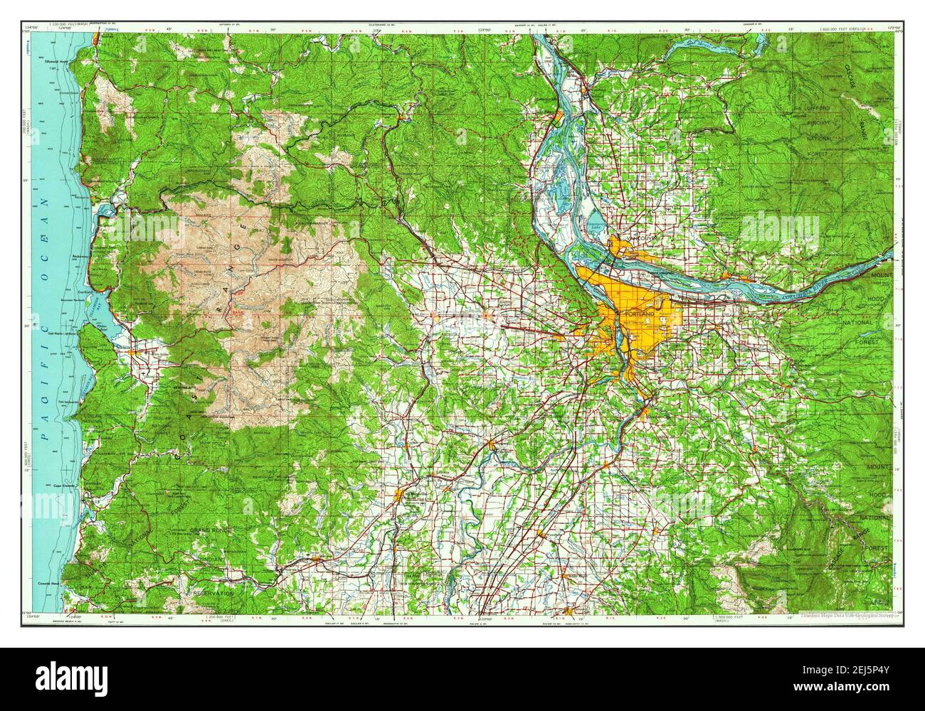 Vancouver washington map hi-res stock photography and images - Alamy