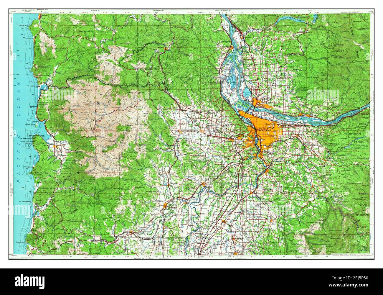 Vancouver, Washington, map 1958, 1:250000, United States of America by ...