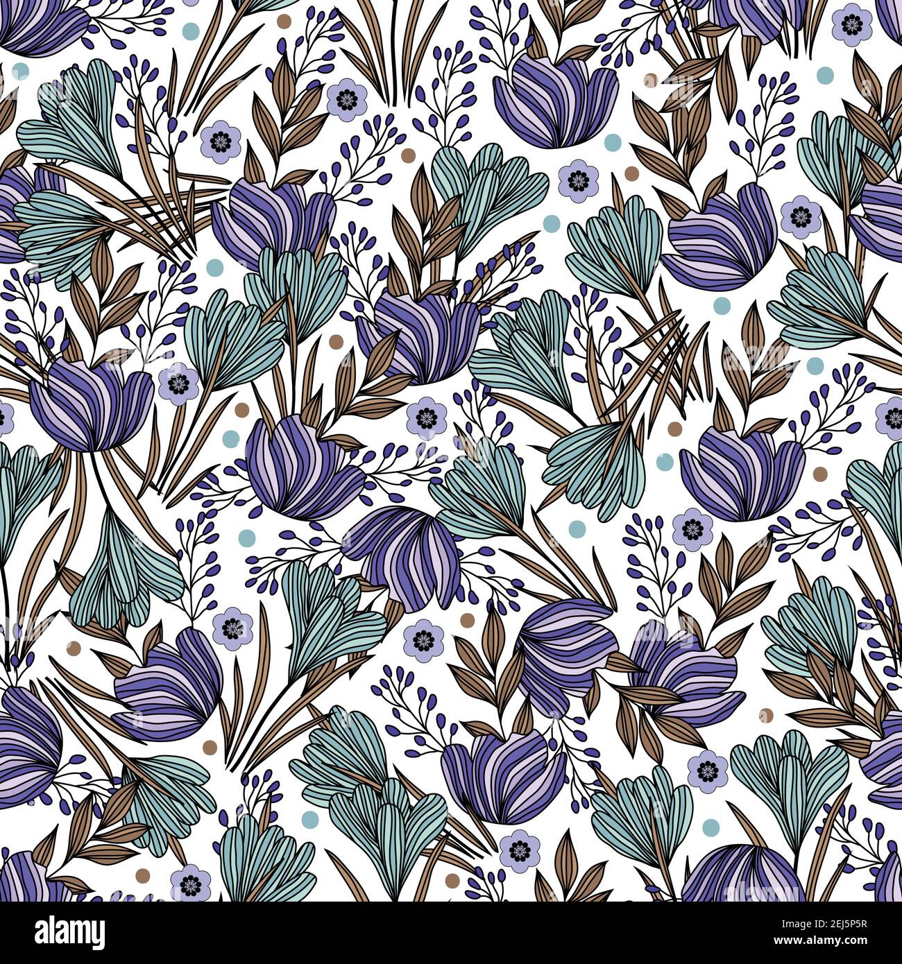 Floral pattern design on transparent background Stock Vector Image ...