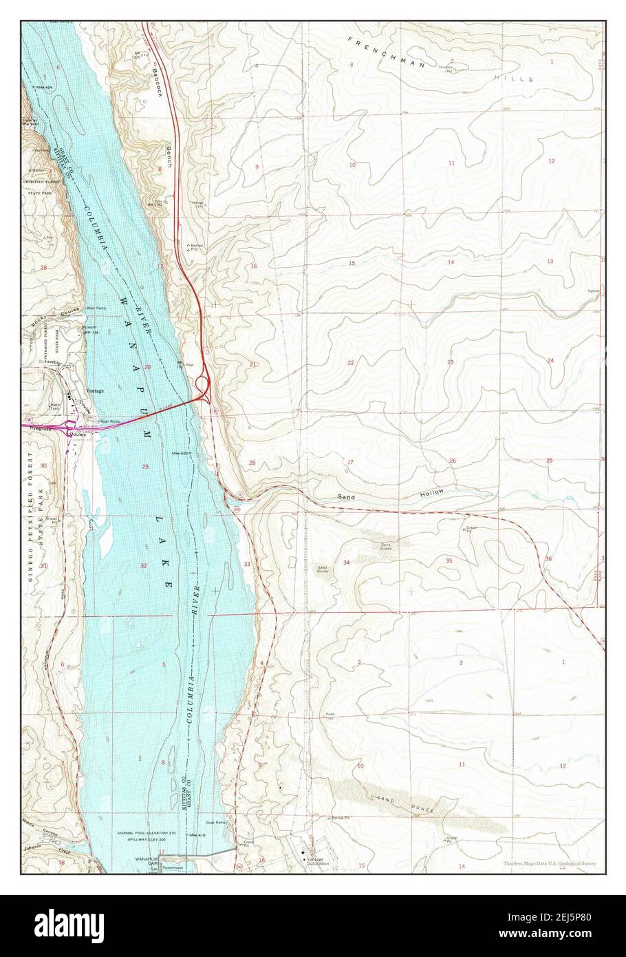 Vantage washington map Cut Out Stock Images & Pictures - Alamy