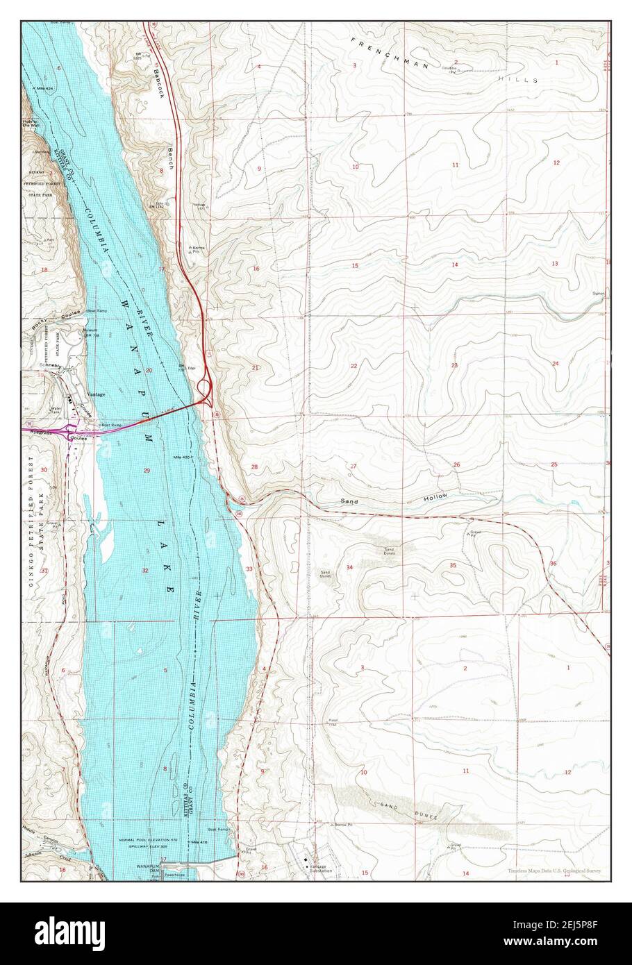 Vantage washington map Cut Out Stock Images & Pictures - Alamy