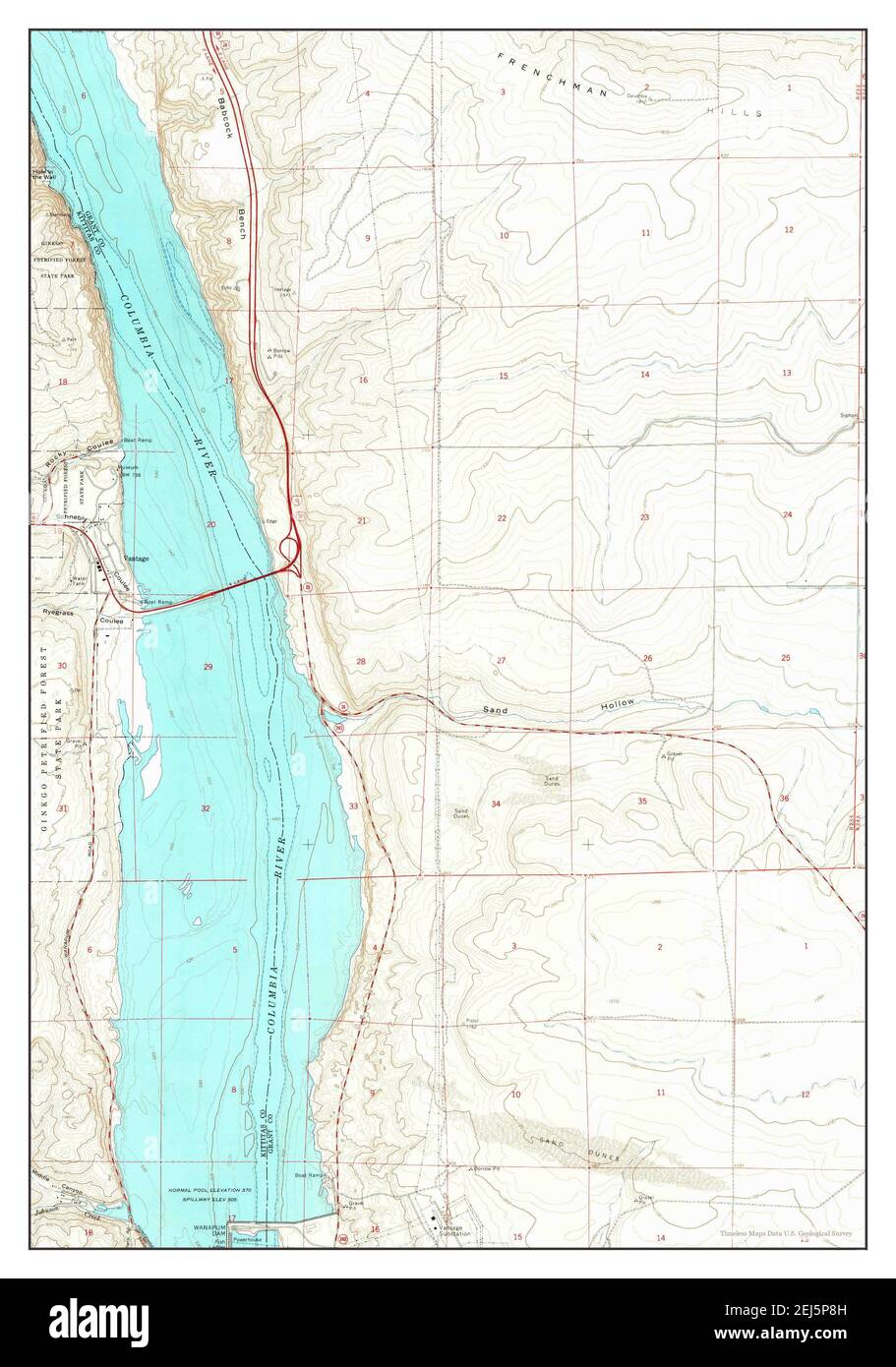 Vantage, Washington, map 1965, 1:24000, United States of America by ...