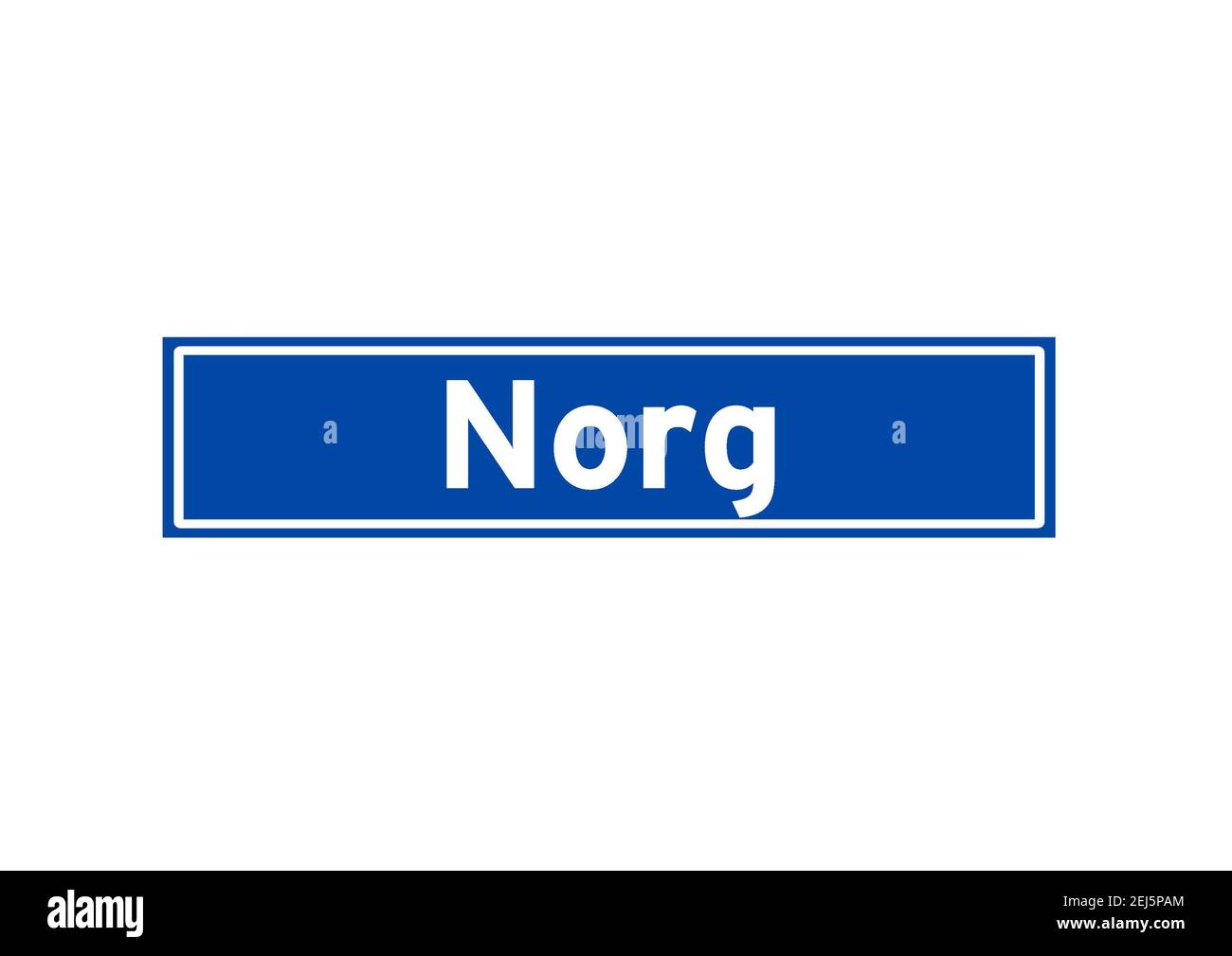 Norg isolated Dutch place name sign. City sign from the Netherlands ...