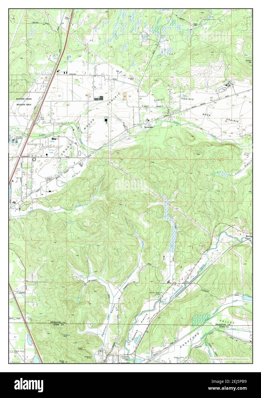 Violet Prairie, Washington, map 1990, 1:24000, United States of America ...