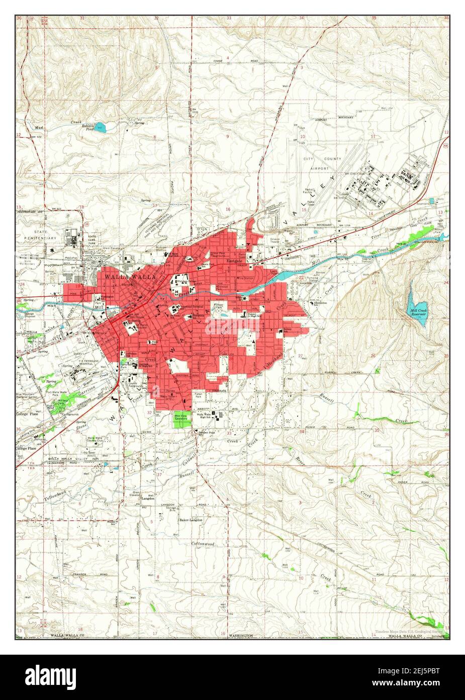 Walla Walla, Washington, map 1966, 1:24000, United States of America by ...
