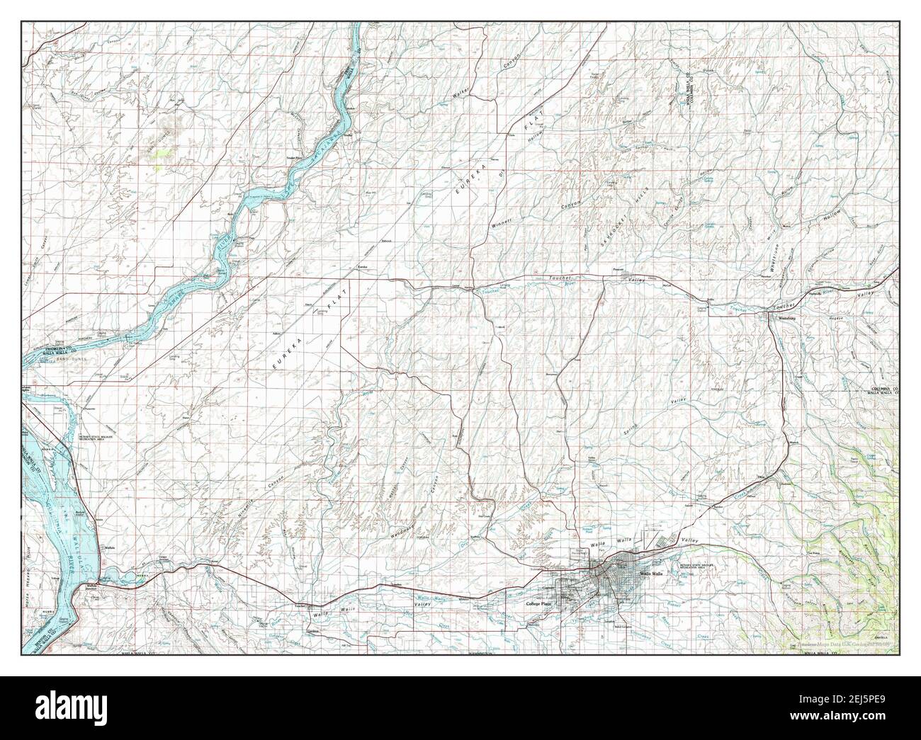 Map of walla walla washington hi-res stock photography and images - Alamy