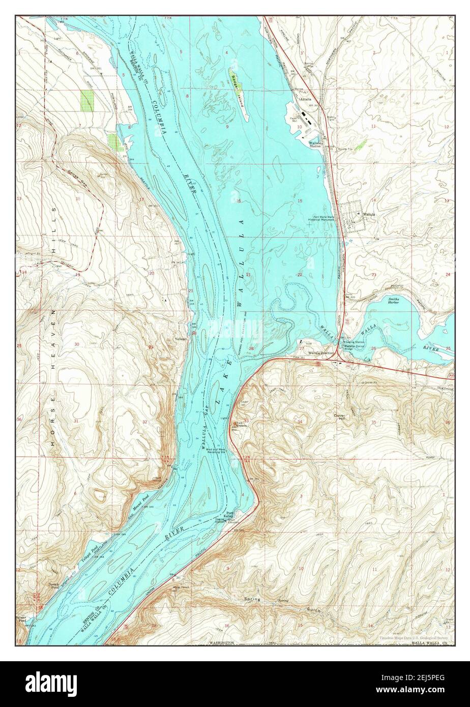 Wallula, Washington, map 1964, 1:24000, United States of America by ...