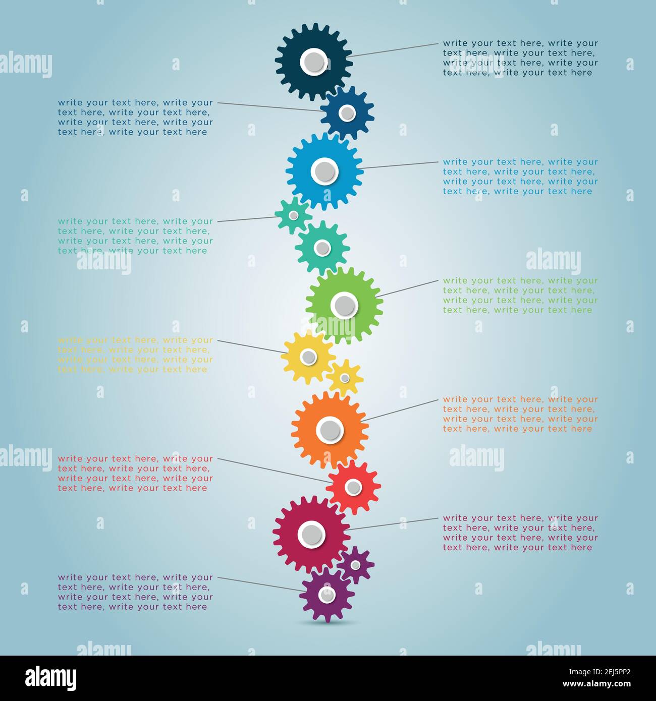 Infographic Cog Steps 2 Stock Vector Image & Art - Alamy